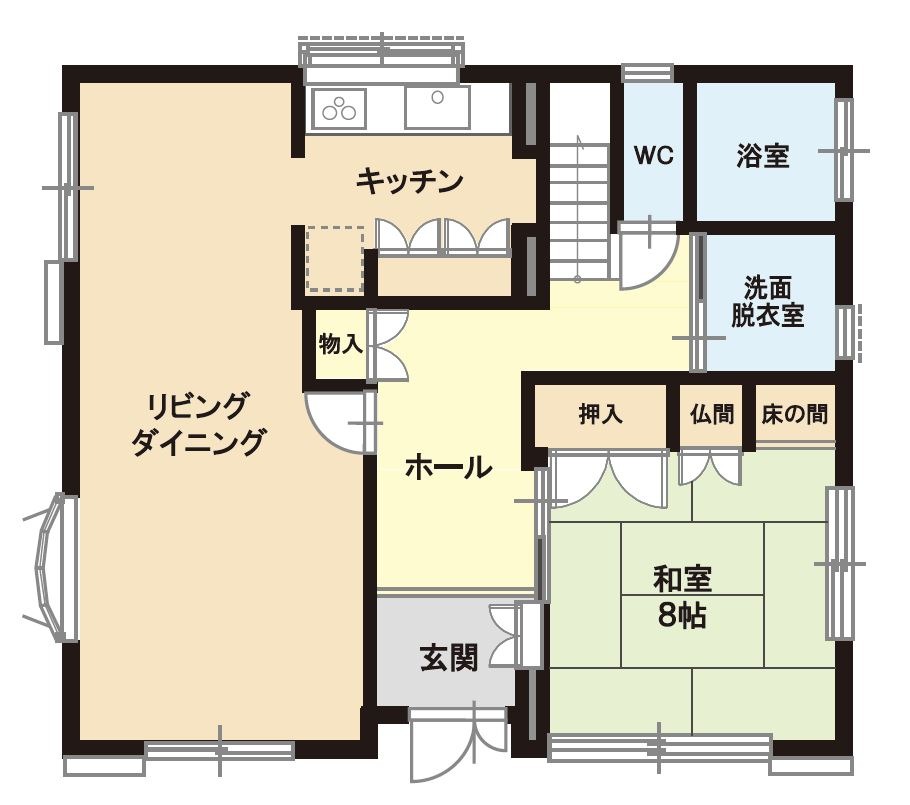 独立型から対面キッチンへ。視界が抜ける開放的なLDK - 施工事例 - TOKAI WiLLリフォーム 地元静岡に密着した生活総合リフォーム